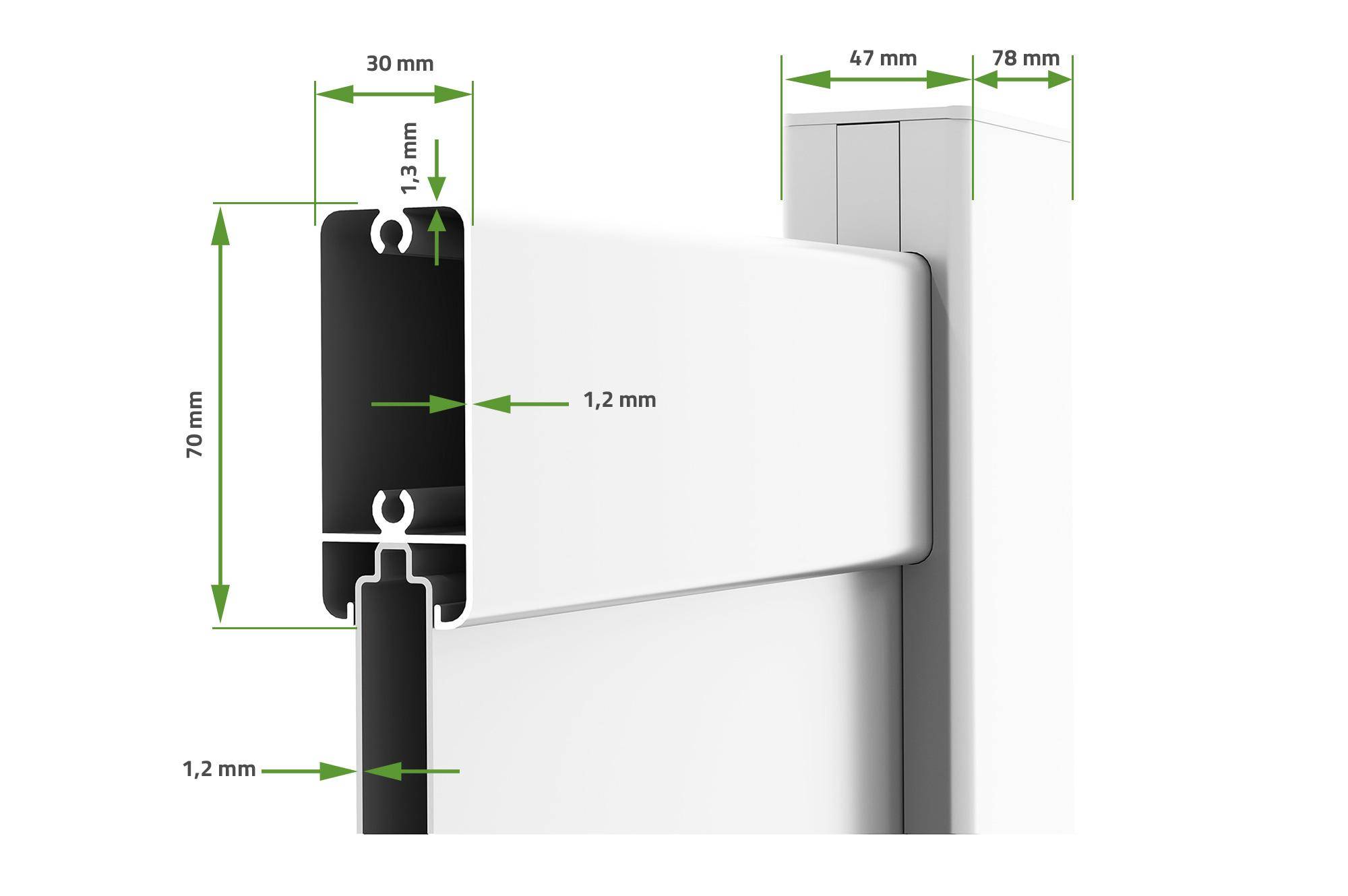 Portail battant 3 m EIGER H.140 cm + 2 poteaux H.166 cm aluminium blanc ...
