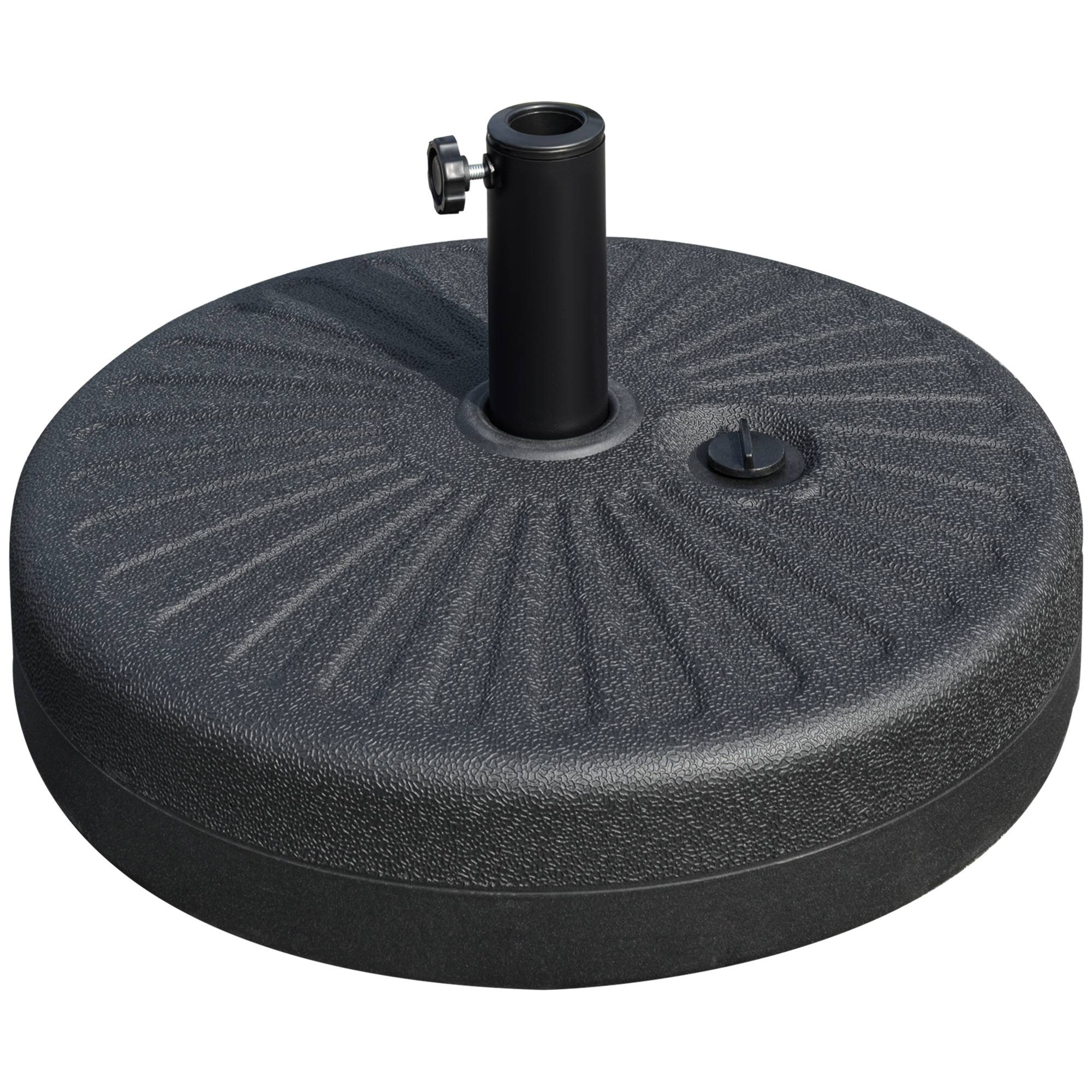 Pied de parasol rond en plastique pour terrasse lestable 25kg avec ...