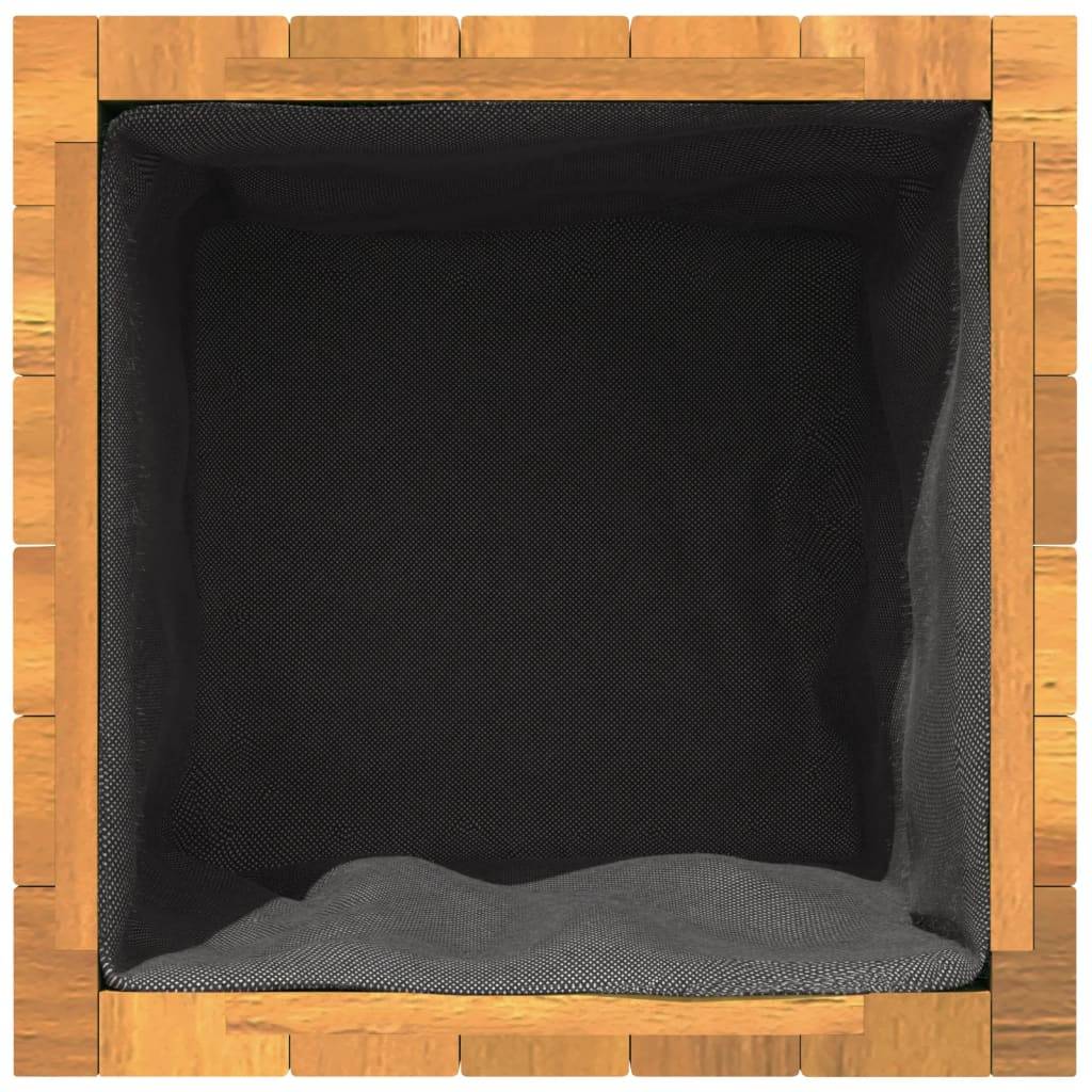 Jardinière bois d'acacia naturel 45 x 45 x 45 cm - PANGIVO - Jardiland