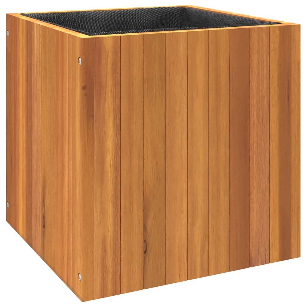 Jardinière bois d'acacia naturel 45 x 45 x 45 cm - PANGIVO - Jardiland