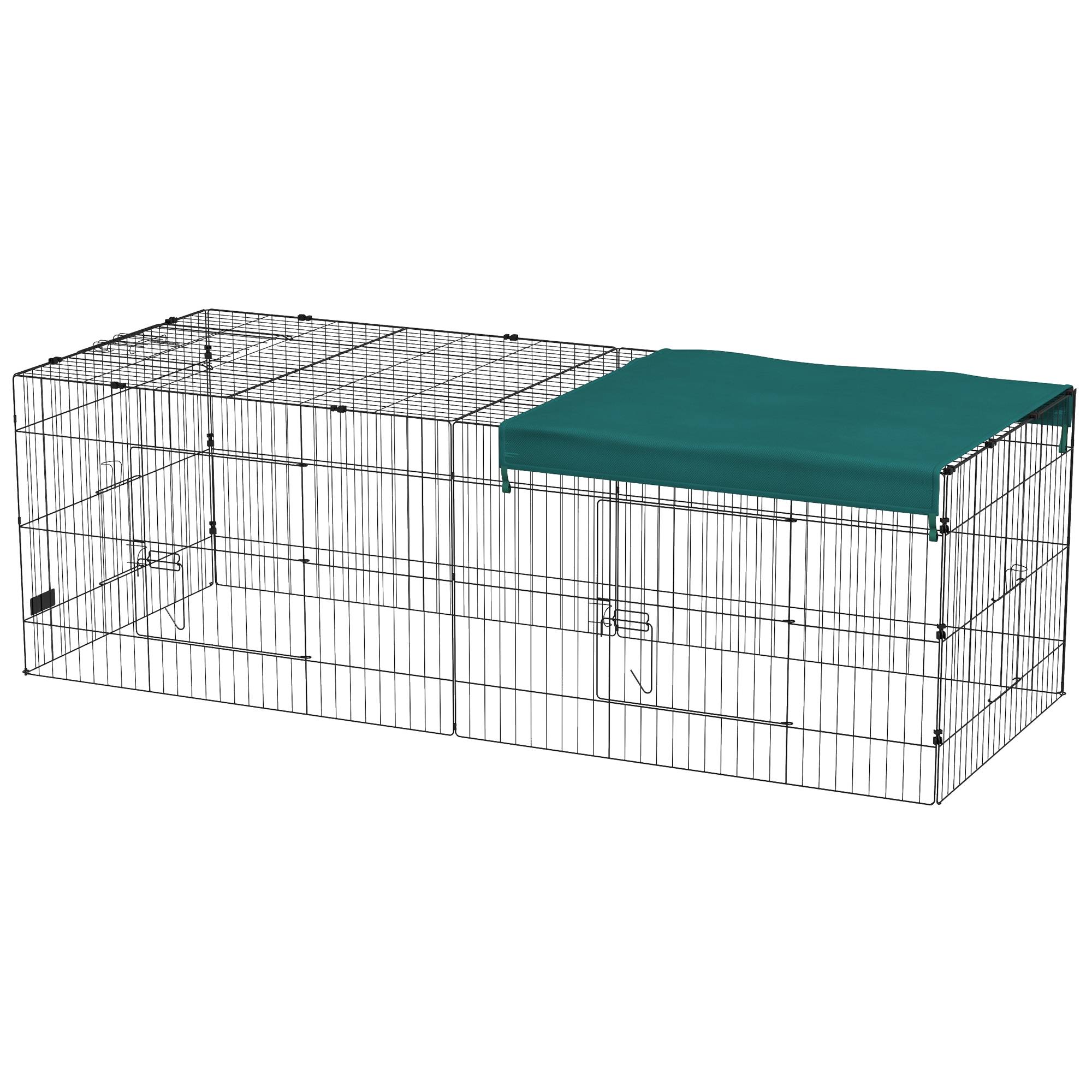 Enclos pour petits animaux acier vert 220 x 85 x 70 cm - PANGIVO ...
