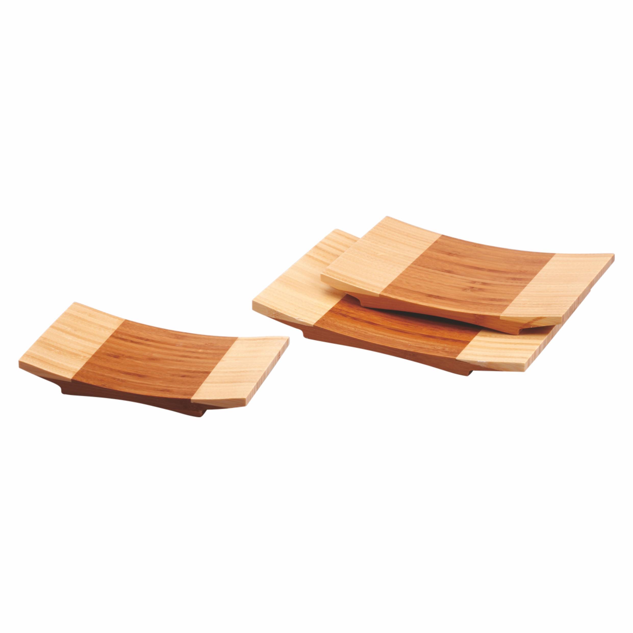 Plateau de Présentation Incurvé en Bambou pour Sushi L 21 à 27 cm ...