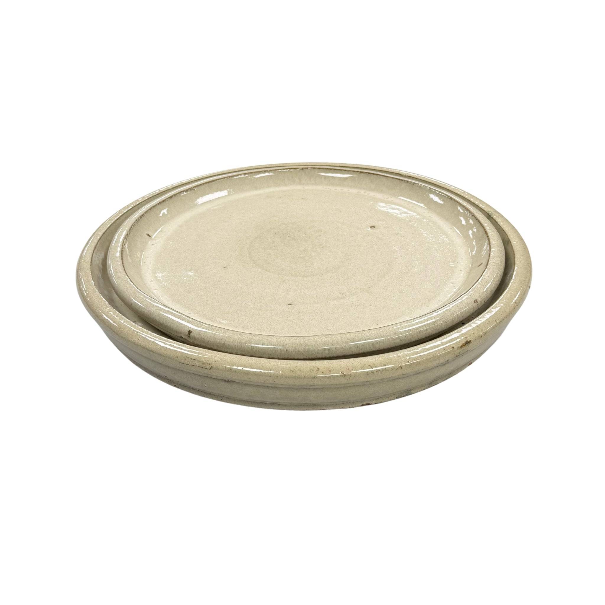 Soucoupe ronde 26cm crème - Jardiland