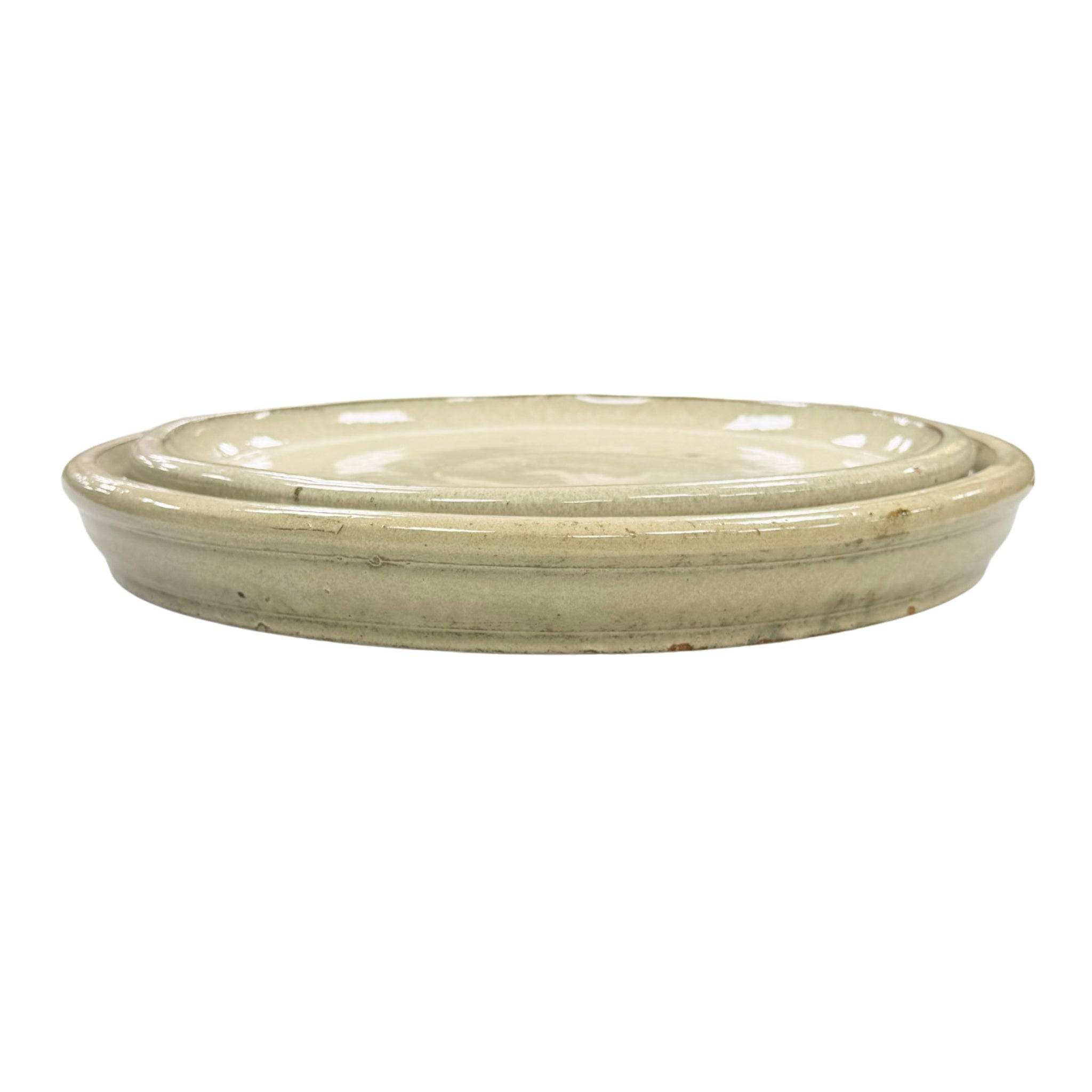 Soucoupe ronde 26cm crème - Jardiland