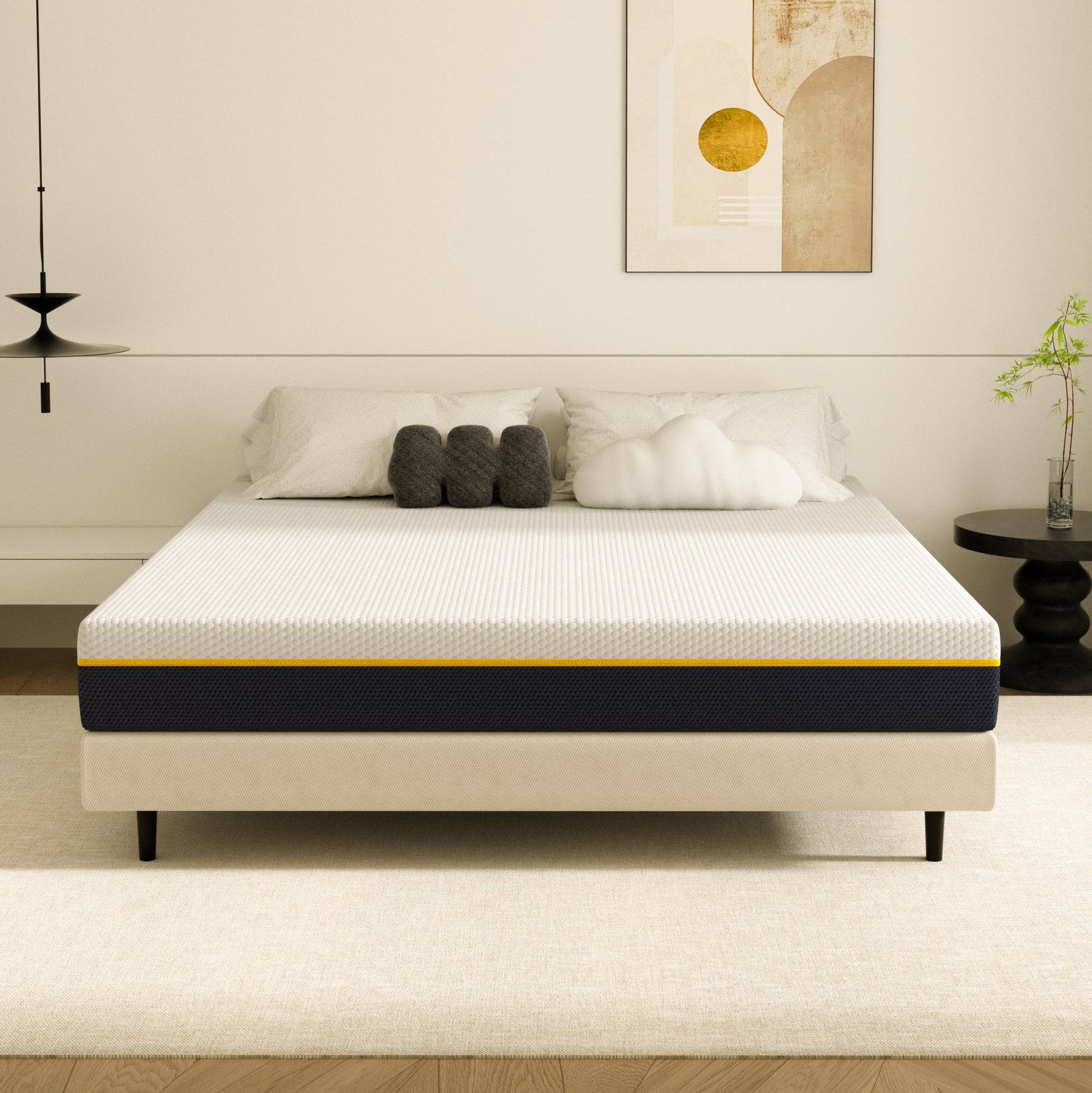 Matelas double en mousse à mémoire de forme, 140 x 190 cm, épaisseur 17 ...