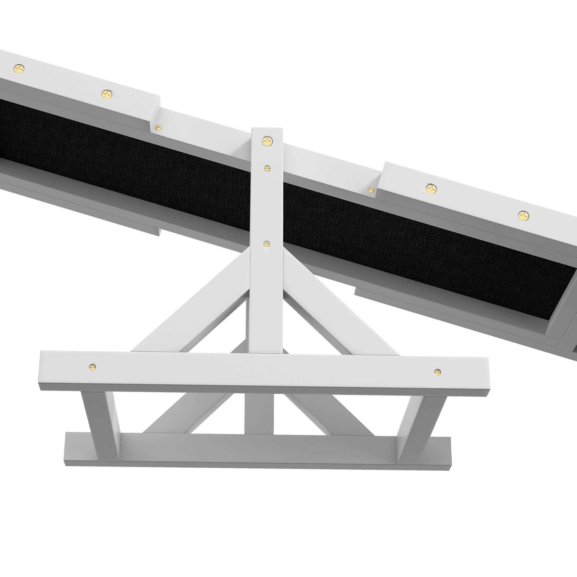 Bascule d'agilité pour chien bois de sapin gris blanc 180 x 30 x 30 cm ...