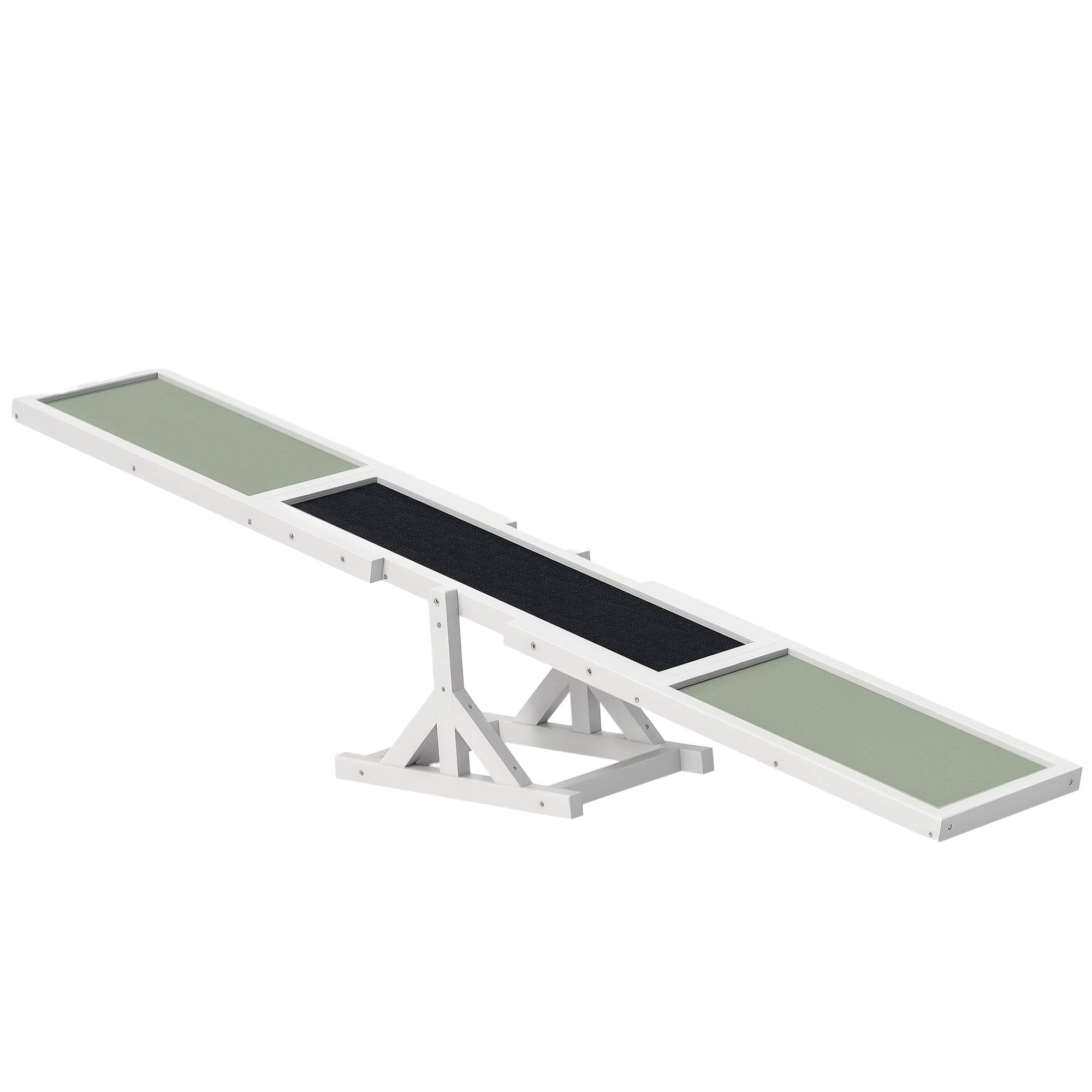 Bascule d'agilité pour chien bois de sapin gris blanc 180 x 30 x 30 cm ...