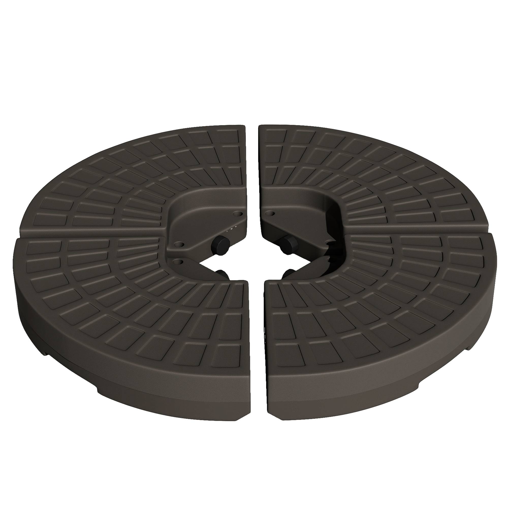Dalles de lestage pour parasol en HDPE café 100 x 100 x 10.5 cm ...