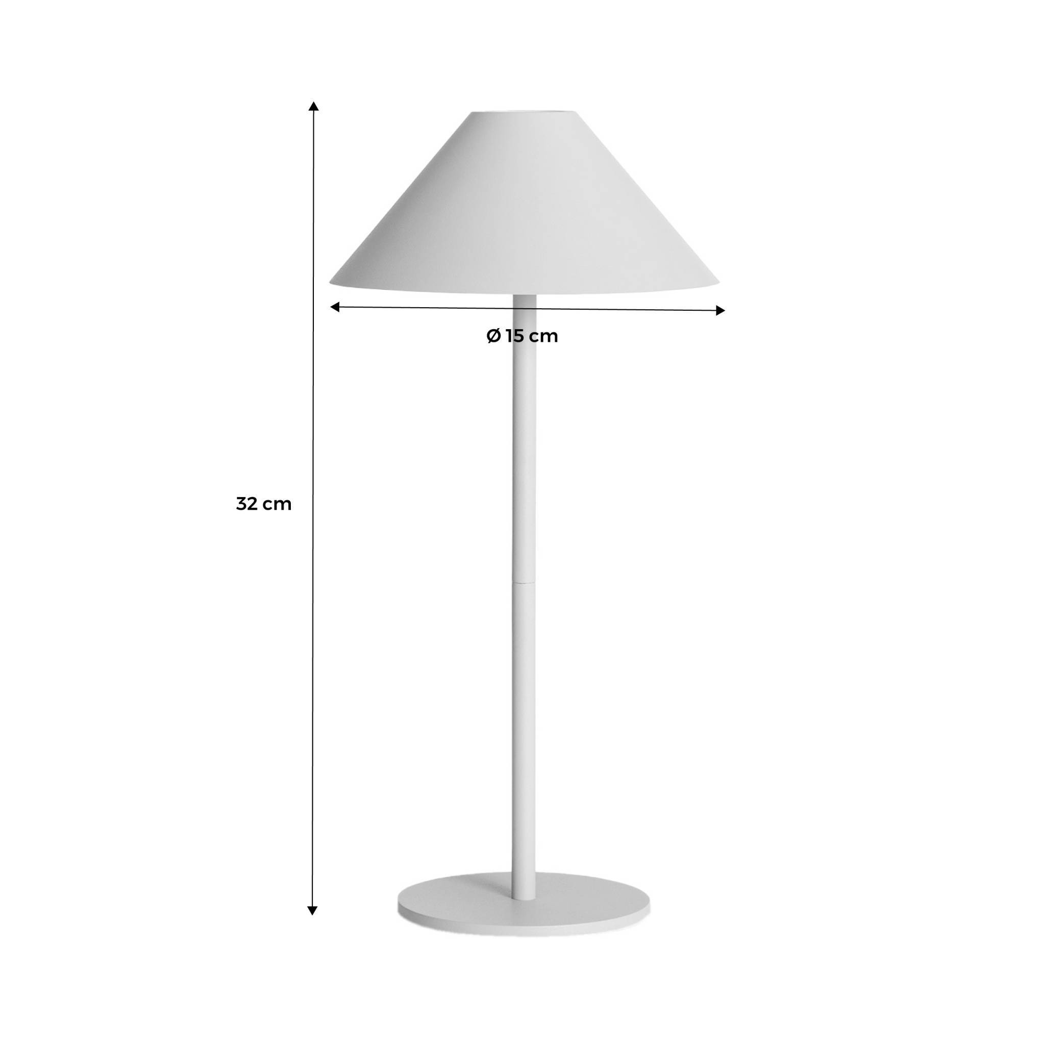 Lampe à poser intérieur/extérieur LED sans fil rechargeable Adam beige ...