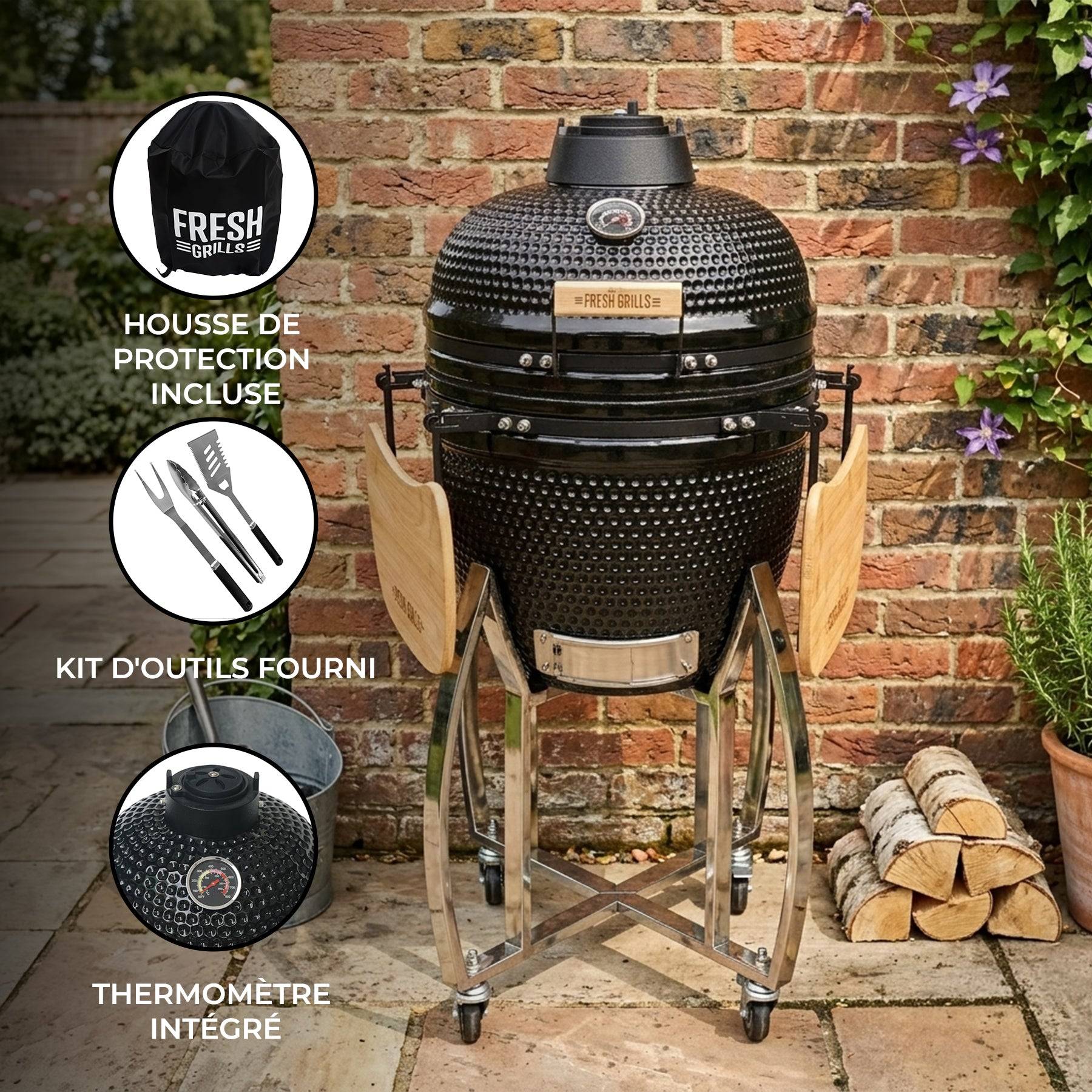Barbecue Japonais Kamado - 18" (Ø 46 cm) - Jardiland