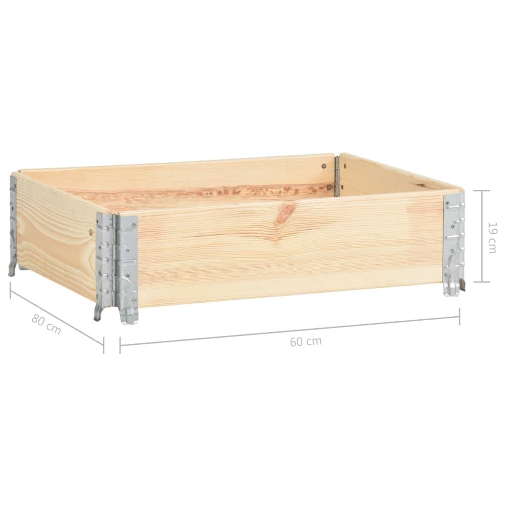 Jardinière surélevée bois de pin naturel 80 x 60 x 19 cm - PANGIVO ...