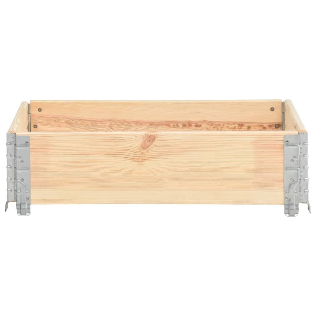 Jardinière surélevée bois de pin naturel 80 x 60 x 19 cm - PANGIVO ...