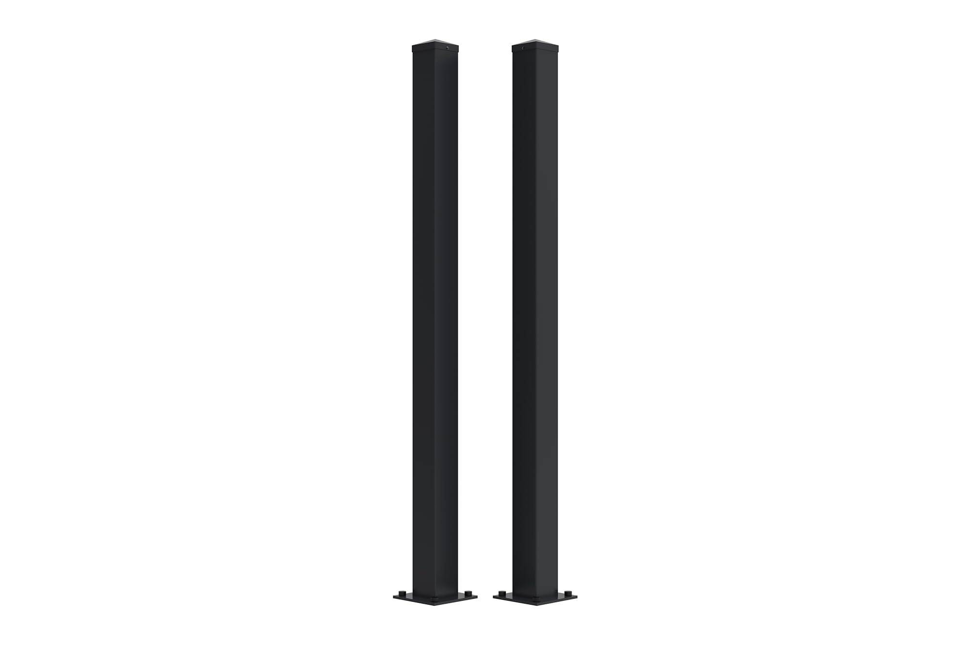 Casanoov Portail battant acier noir mat 3 m NALI ARLBERG H.160 cm + 2 ...