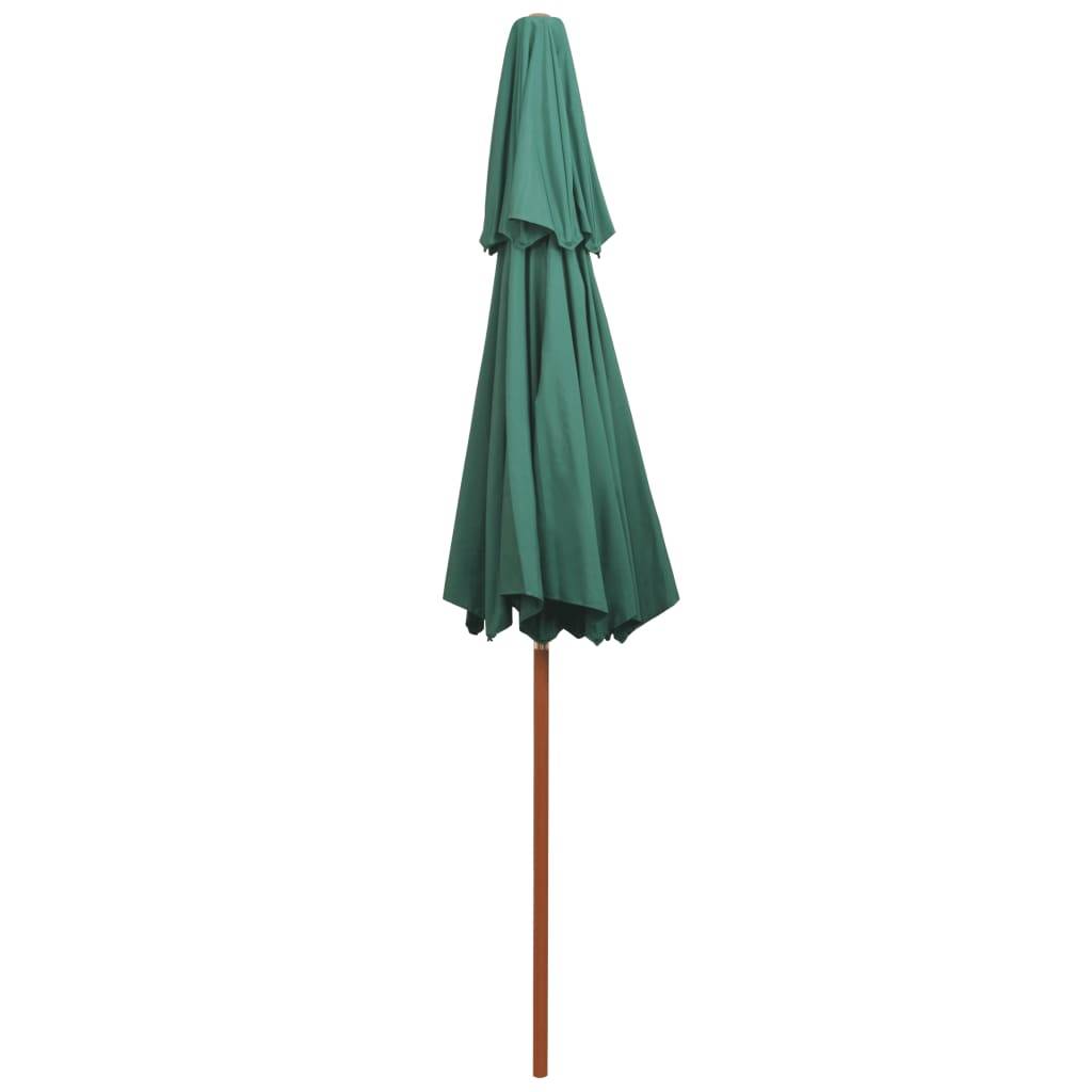 Parasol bois vert 270 x 270 x 259 cm - PANGIVO - Jardiland