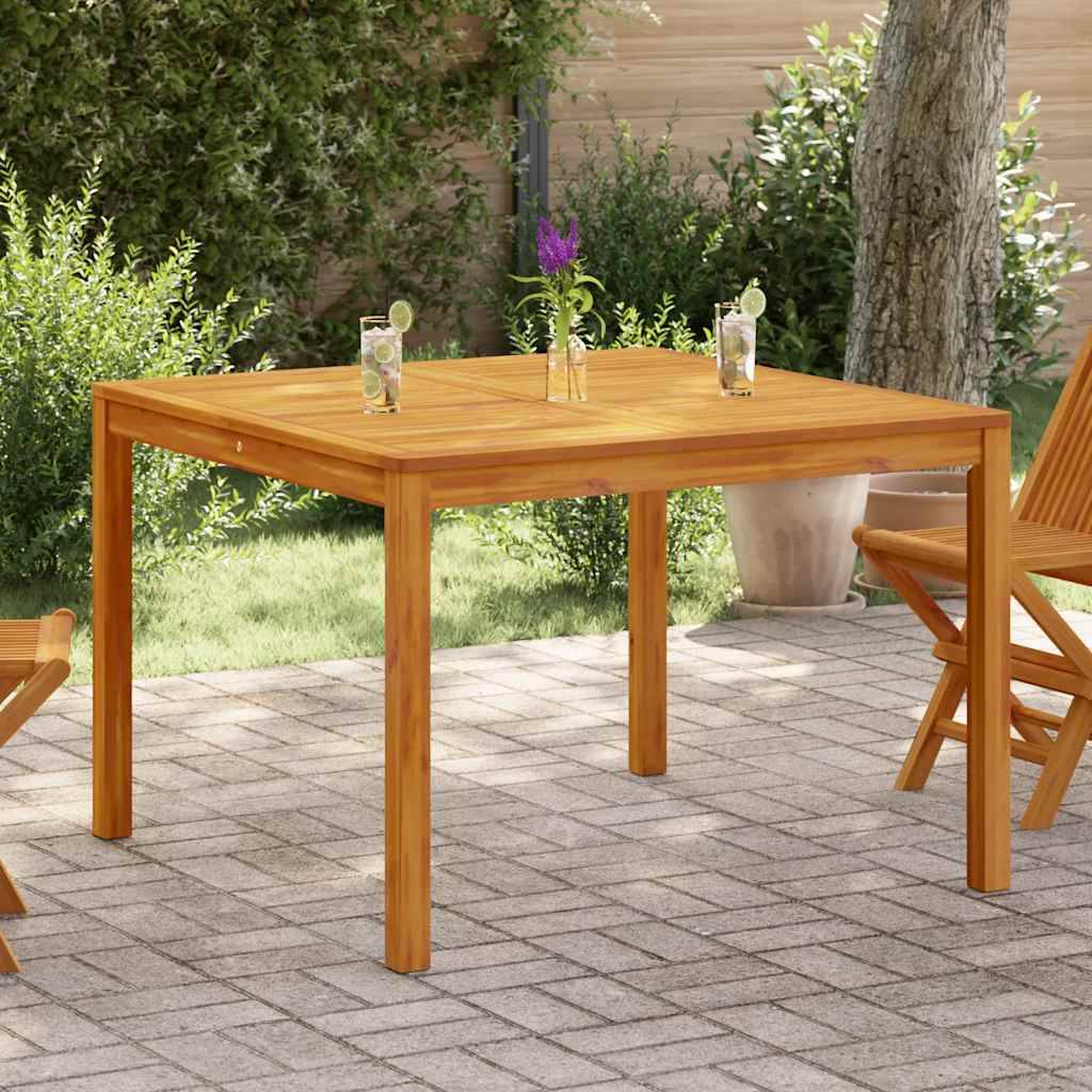Table à manger de jardin en bois d'acacia massif 110 x 110 x 75 cm ...