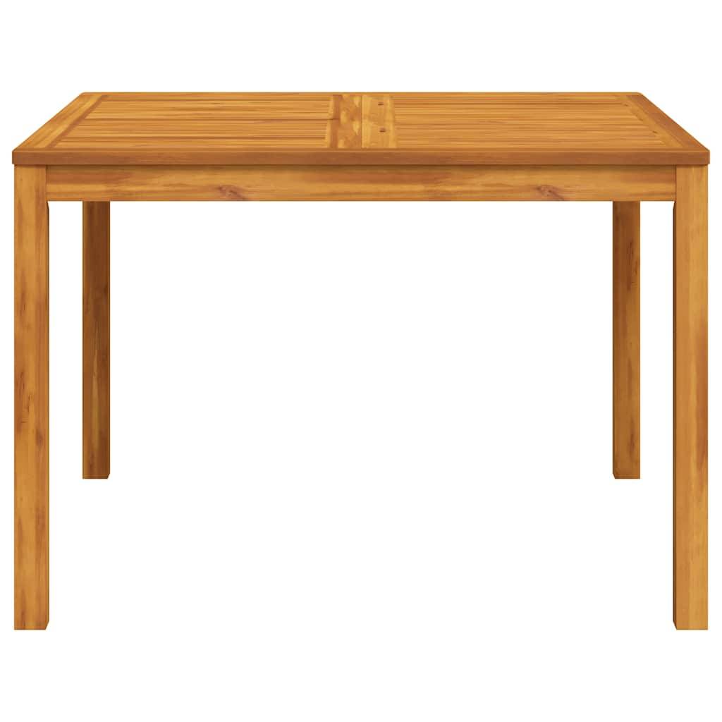 Table à manger de jardin en bois d'acacia massif 110 x 110 x 75 cm ...