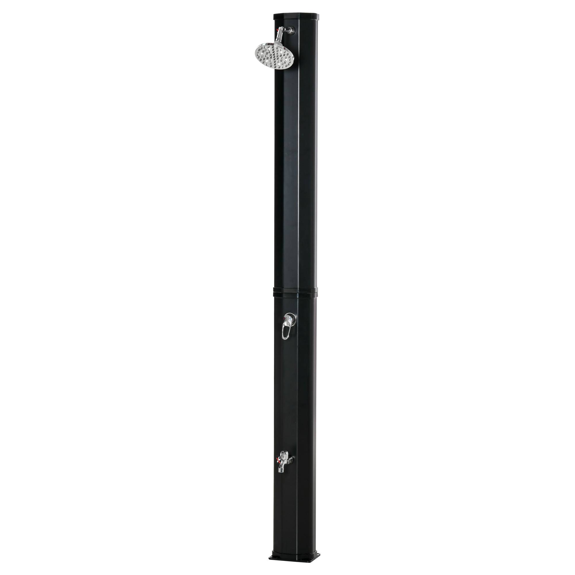 Douche solaire PVC et ABS noir 17.5 x 14.5 x 216 cm - PANGIVO - Jardiland
