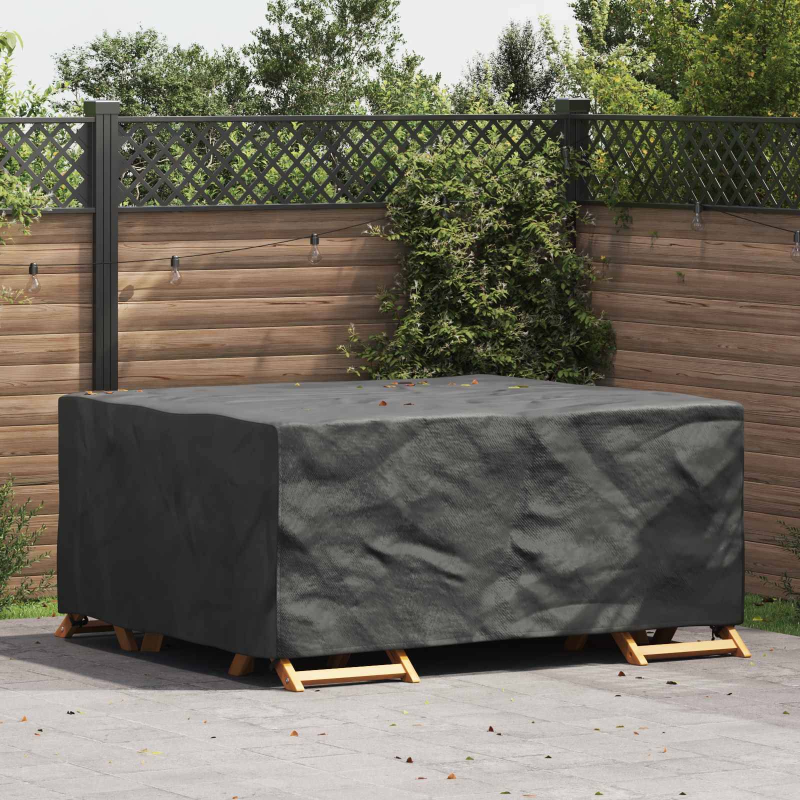 Housse de mobilier tissu 420D noir 200 x 165 x 80 cm - PANGIVO - Jardiland