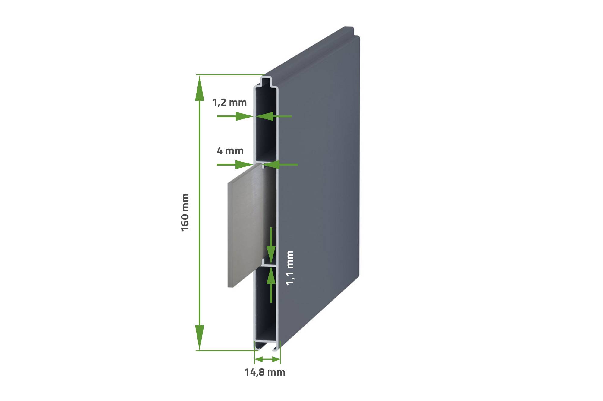 Portail battant 4 m VELETA H.140 cm aluminium gris + 2 poteaux ELDA ...