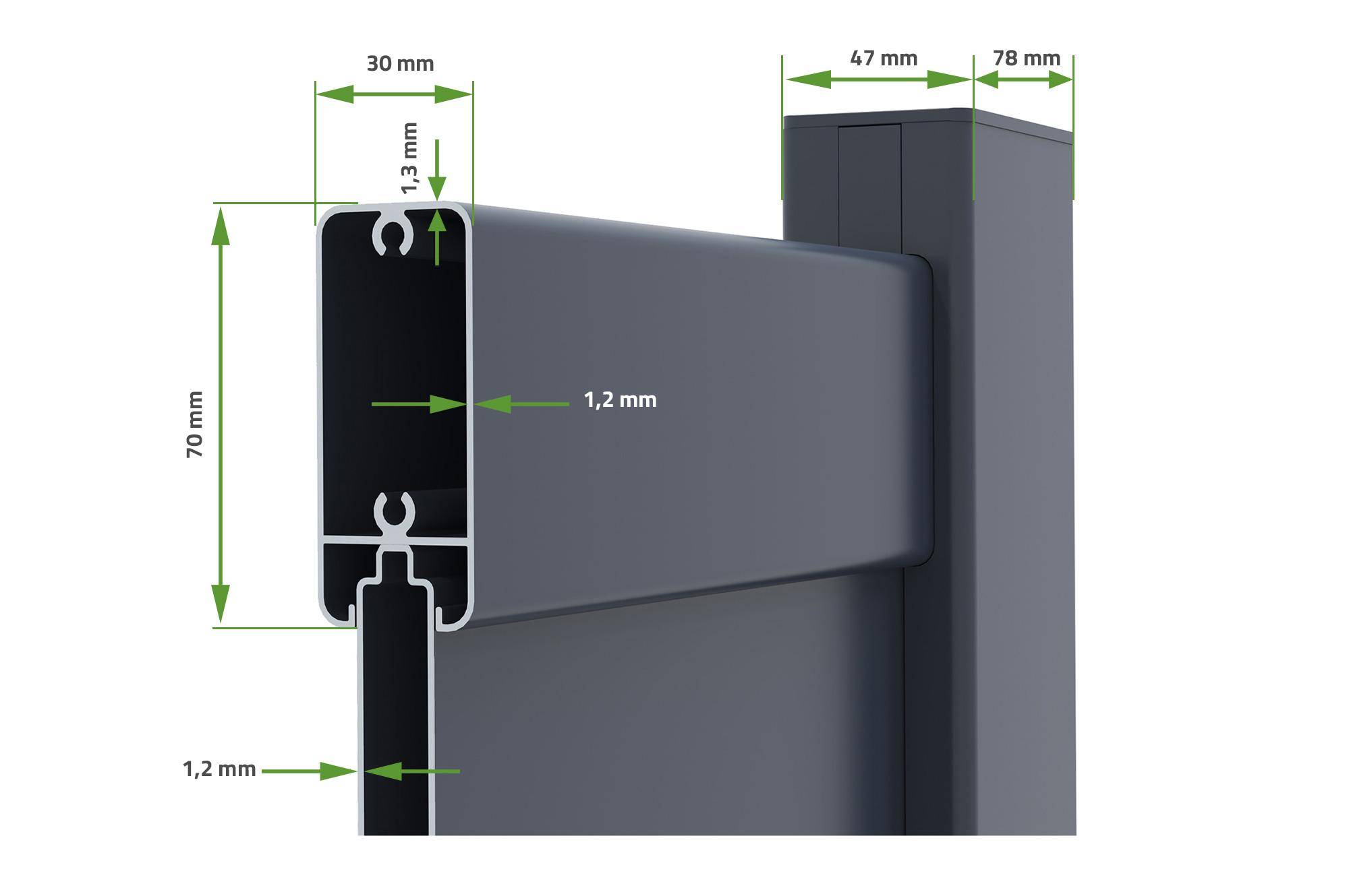 Portail battant 4 m LIFE H.180 cm + Portillon 1m LIFE H.180 cm ...