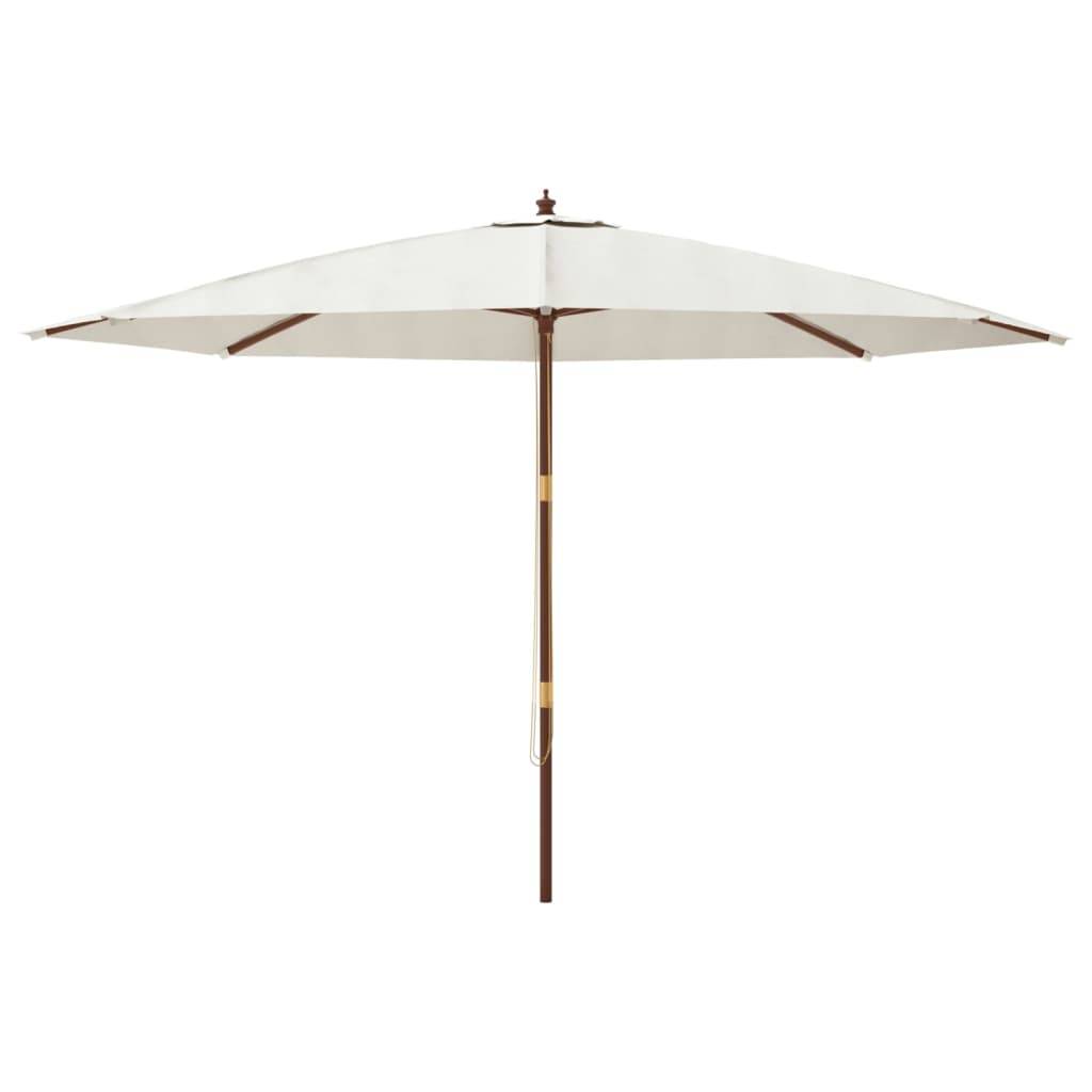 Parasol de jardin bois sable 400 x 400 x 273 cm - PANGIVO - Jardiland