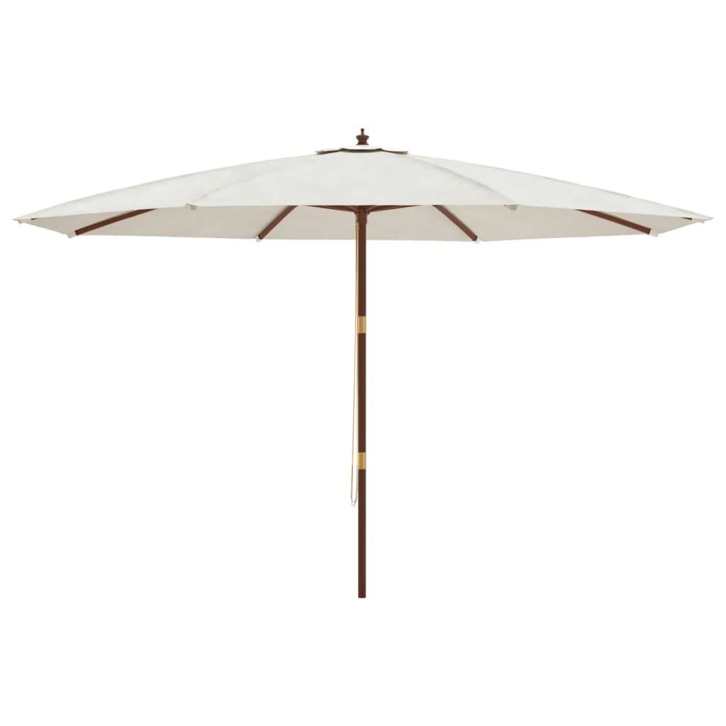 Parasol de jardin bois sable 400 x 400 x 273 cm - PANGIVO - Jardiland
