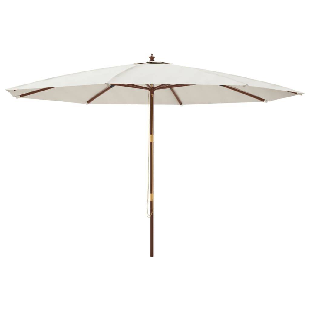 Parasol de jardin bois sable 400 x 400 x 273 cm - PANGIVO - Jardiland
