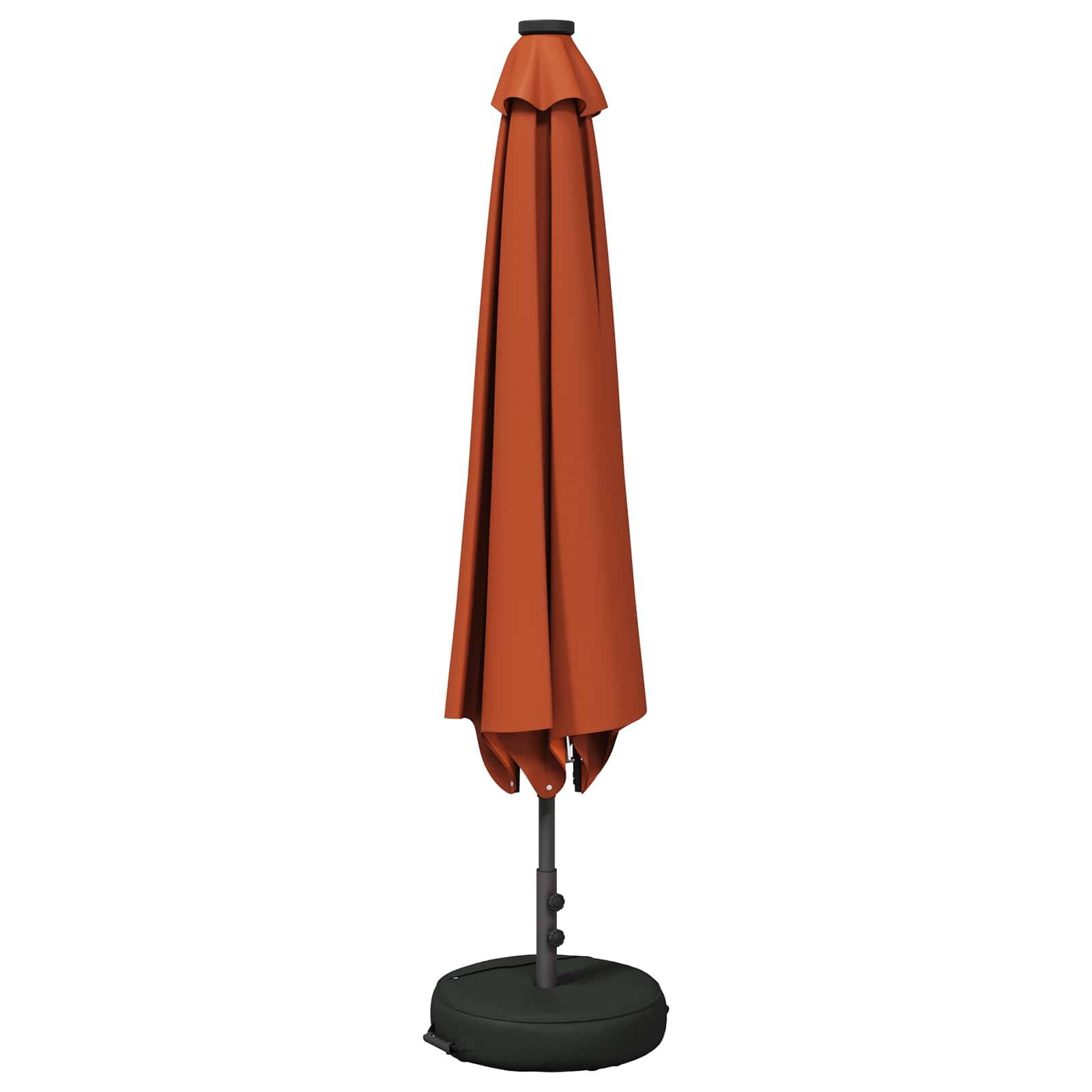 Parasol de jardin polyester terre cuite 296 x 296 x 235 cm - PANGIVO ...