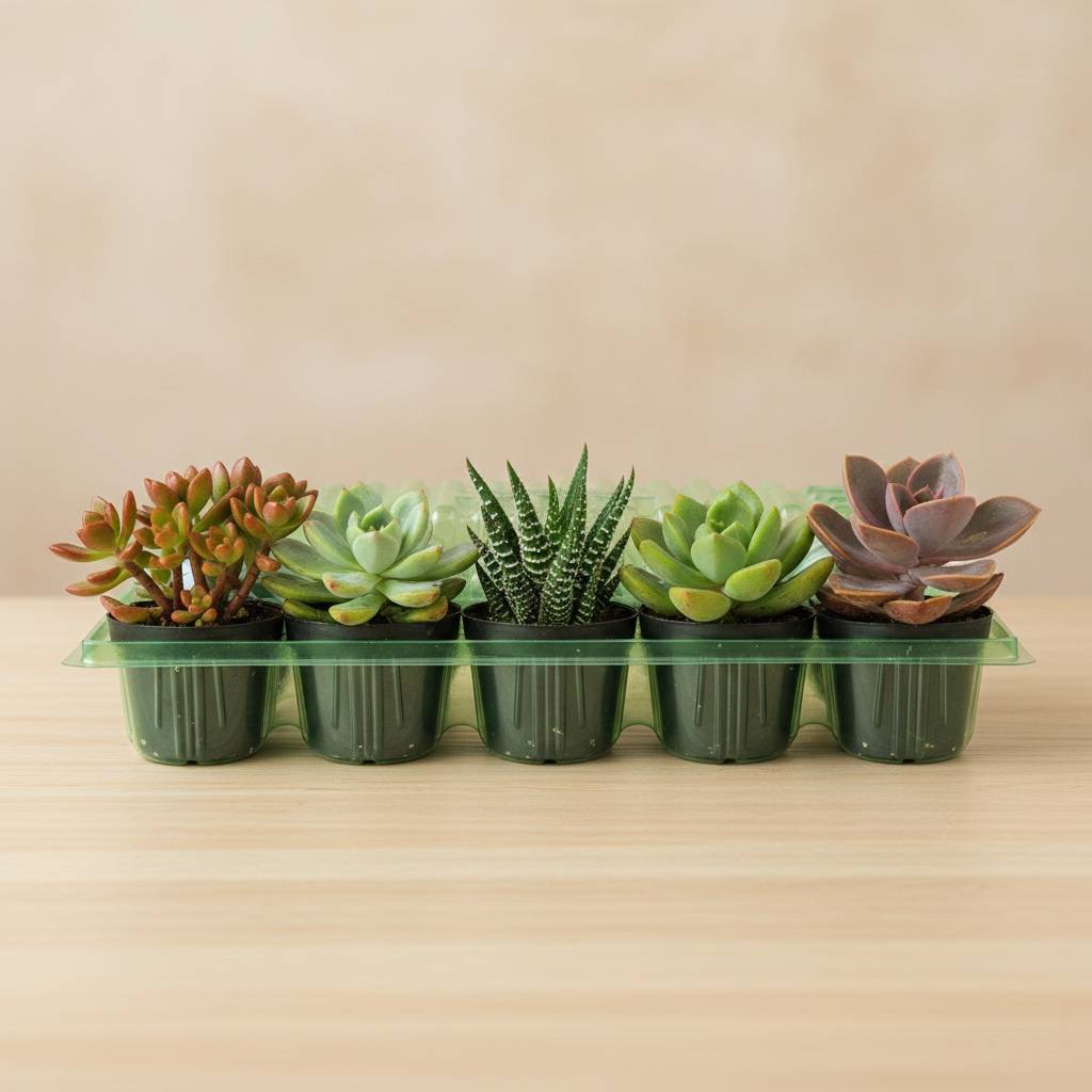 Mini Plantes Grasses 20 pièces - 5,5 cm - Mix - Jardiland
