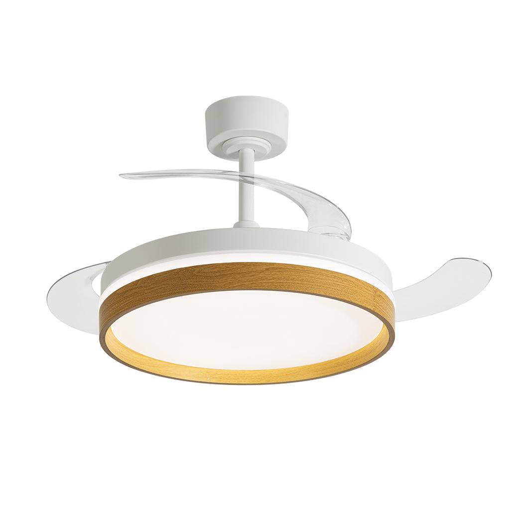 Ventilateur Plafond LED CALYSA D106CM Effet bois - Jardiland