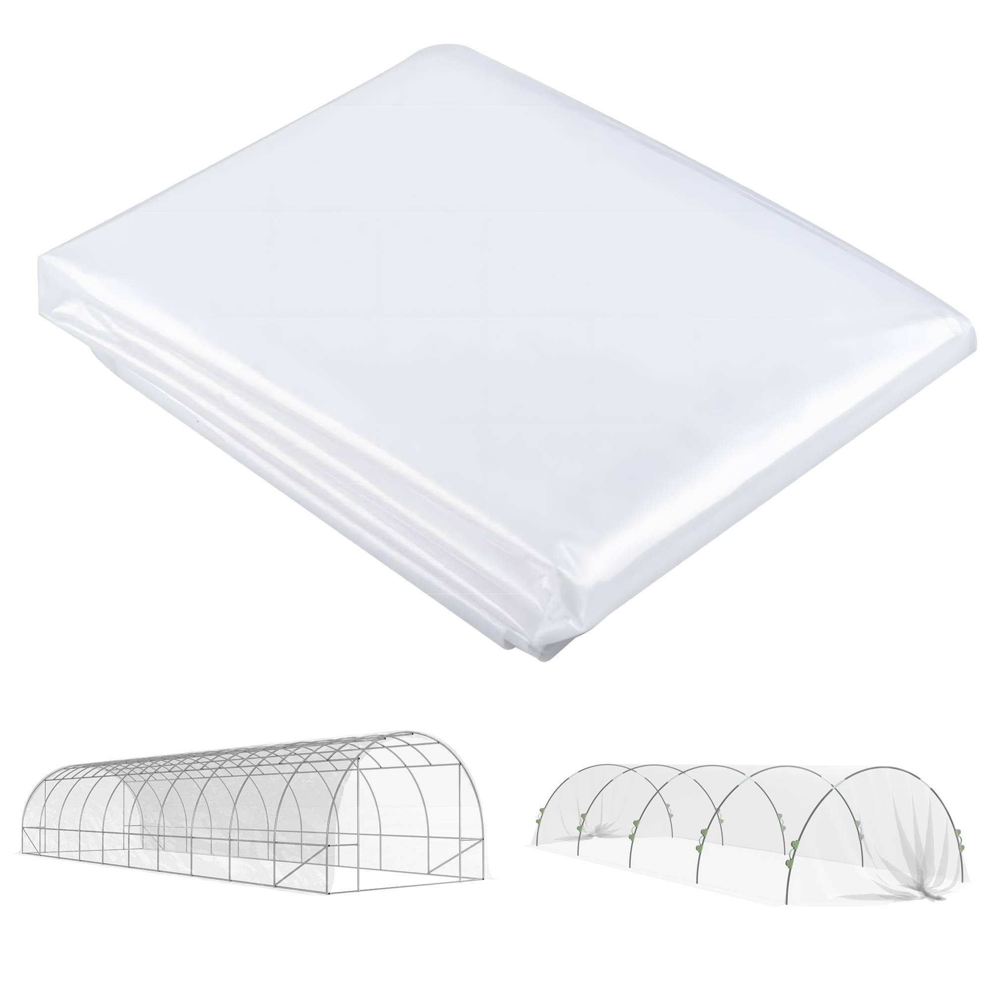 Bâche pour serre en polypropylène transparent 1000 x 600 x 0.01 cm ...
