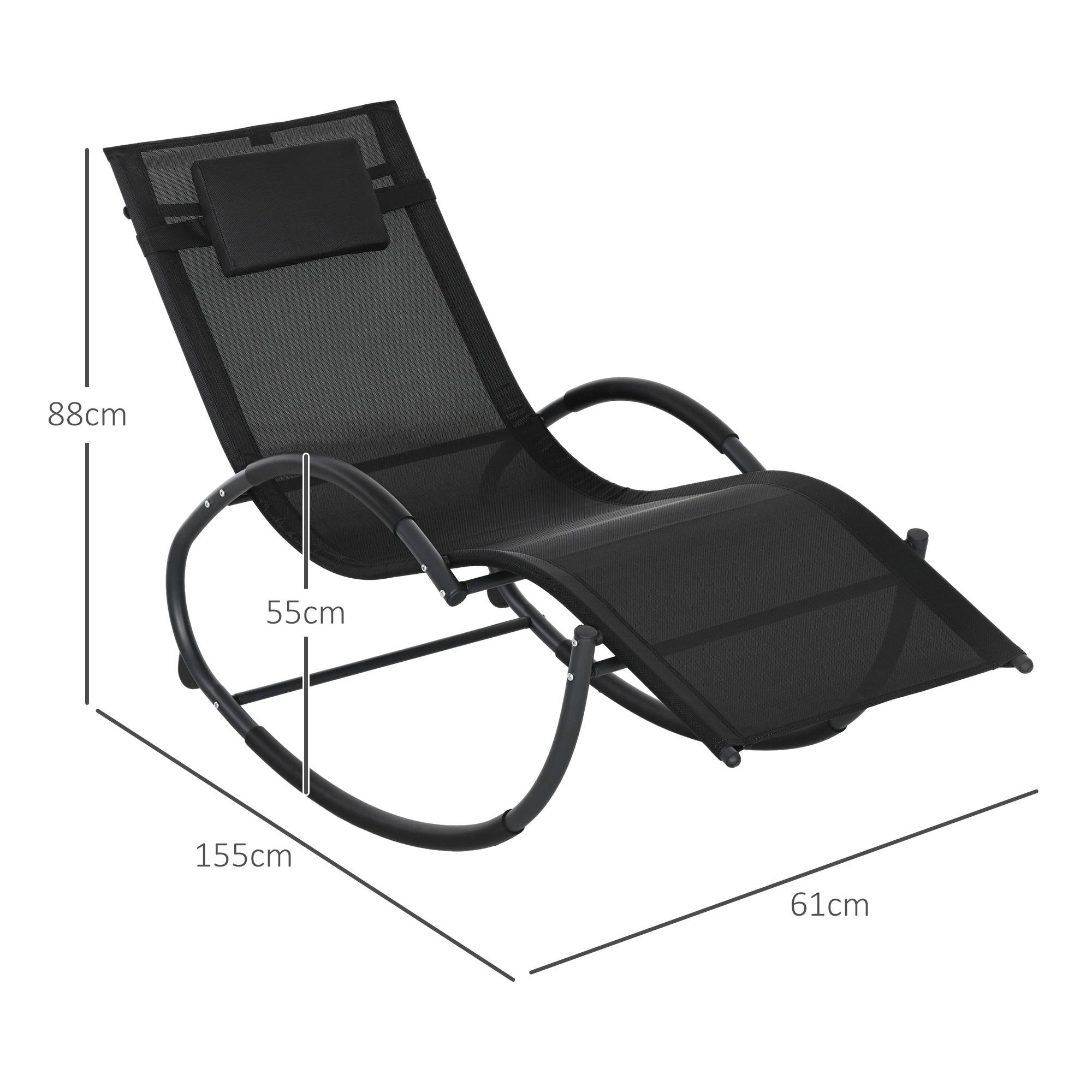 Chaise longue à bascule avec tétière utilisation extérieure intérieure ...