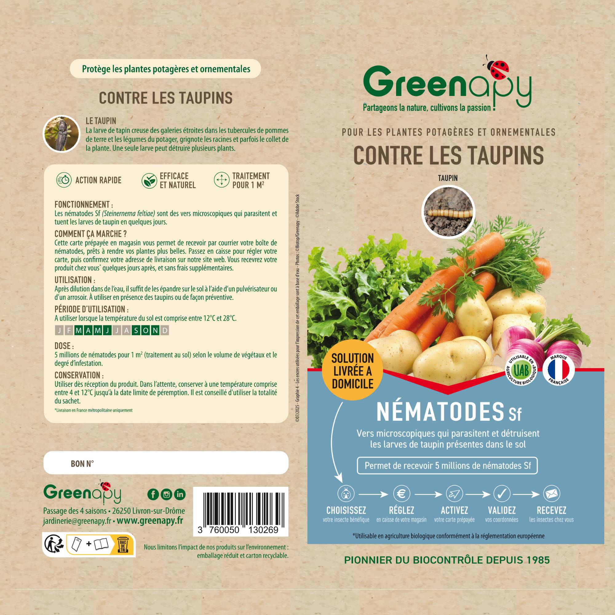 Prépayé nématodes anti-taupins Sf 5 millions - Biotop - Jardiland