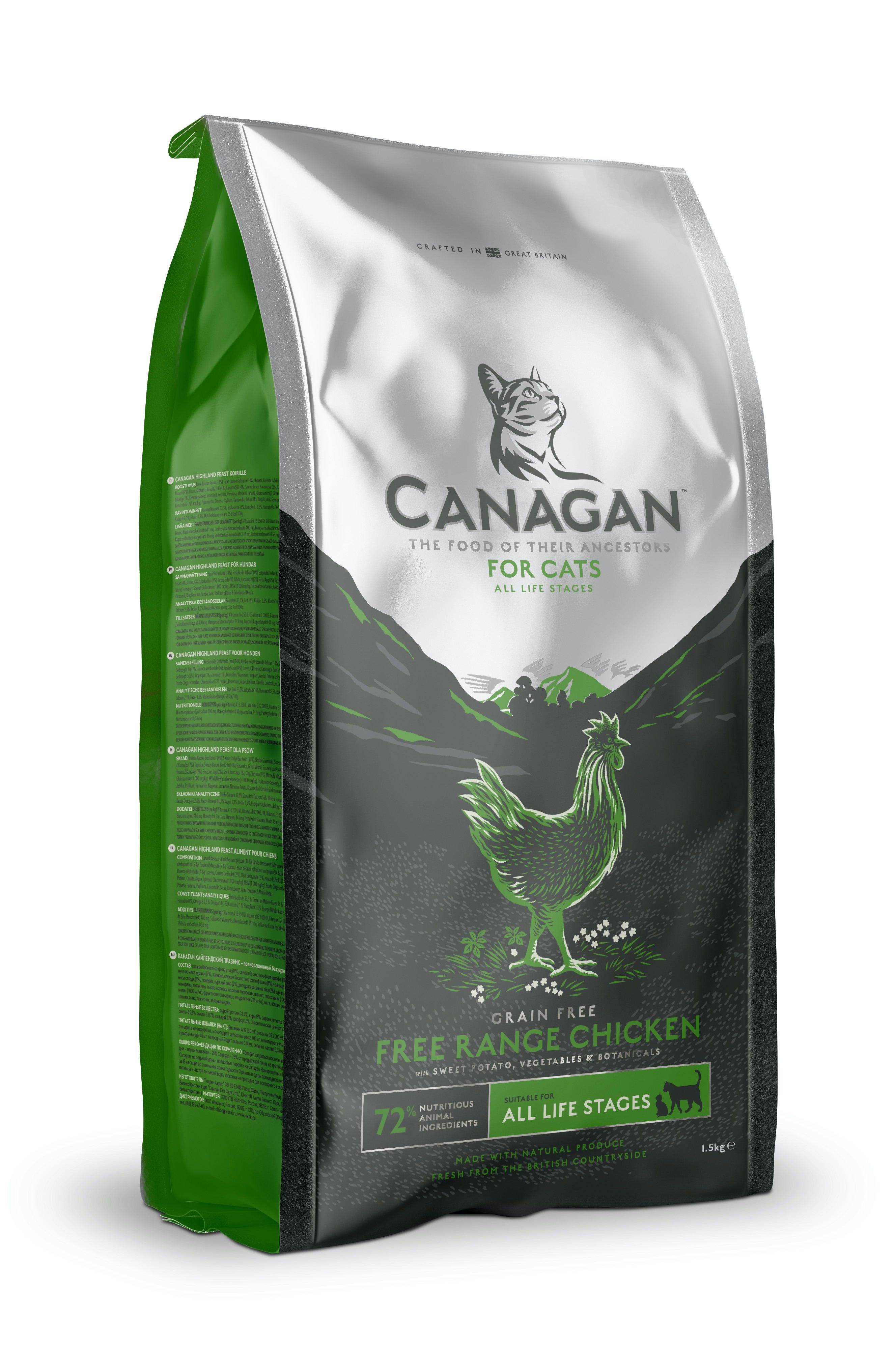 Croquetas para gatos con pollo de corral sin cereales 8 kg - Canagan ...