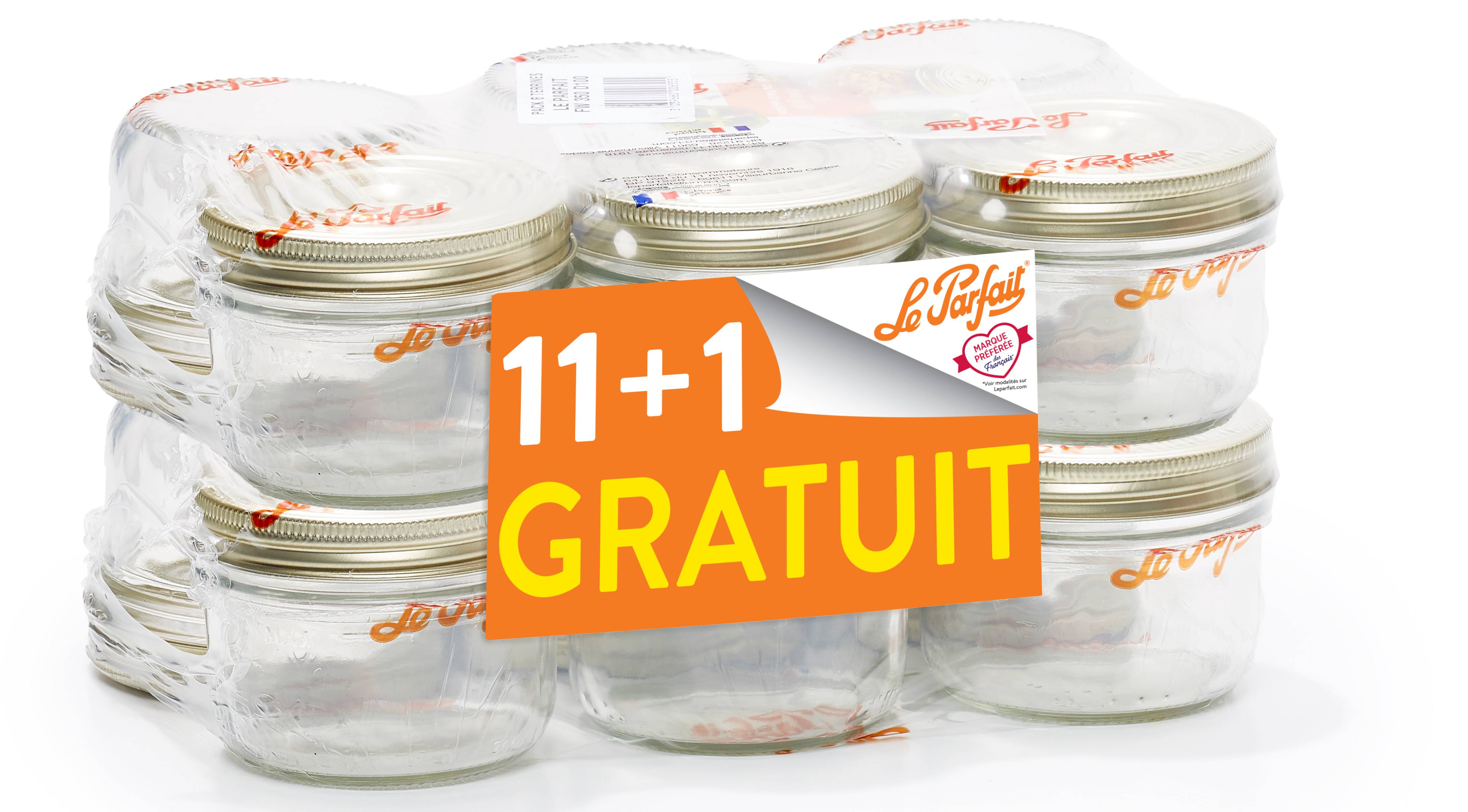 Bocaux à terrine "Familia Wiss" Ø100 mm 350g x11+1 gratuit - Le Parfait ...