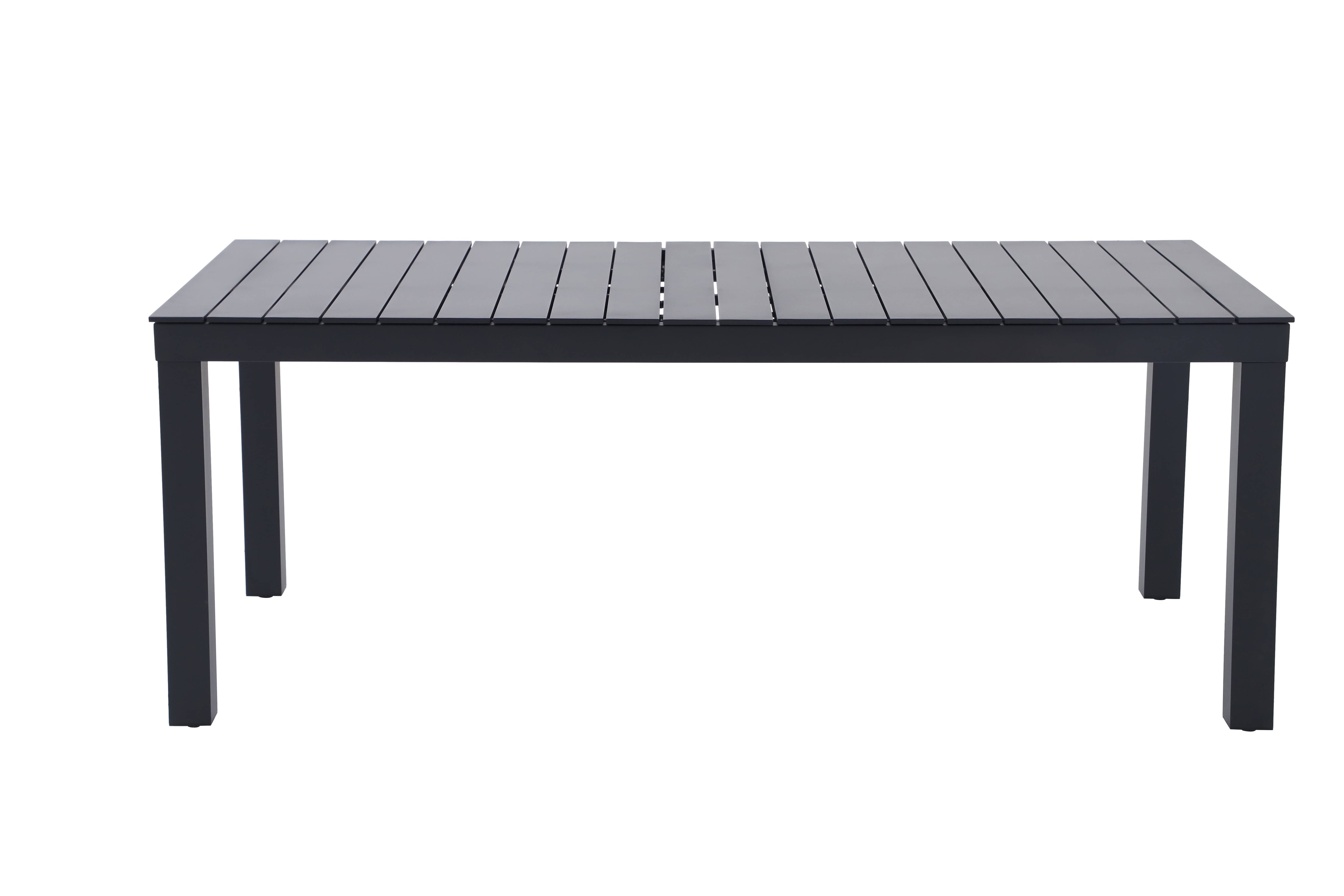 Mesa de jardín rectangular doble extensión 8/12 personas antracita ...